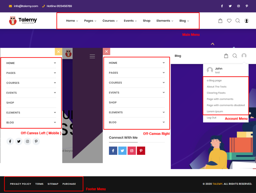 Menus – Theme Spirit